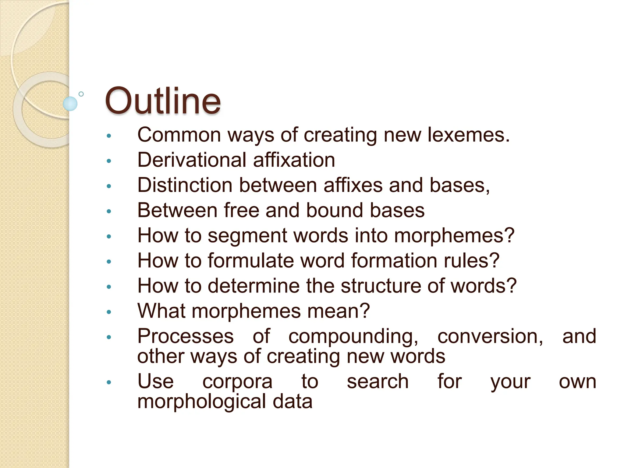 CHAPTER 3. Lexeme Formation (Morphology (Linguistics) | PPTX