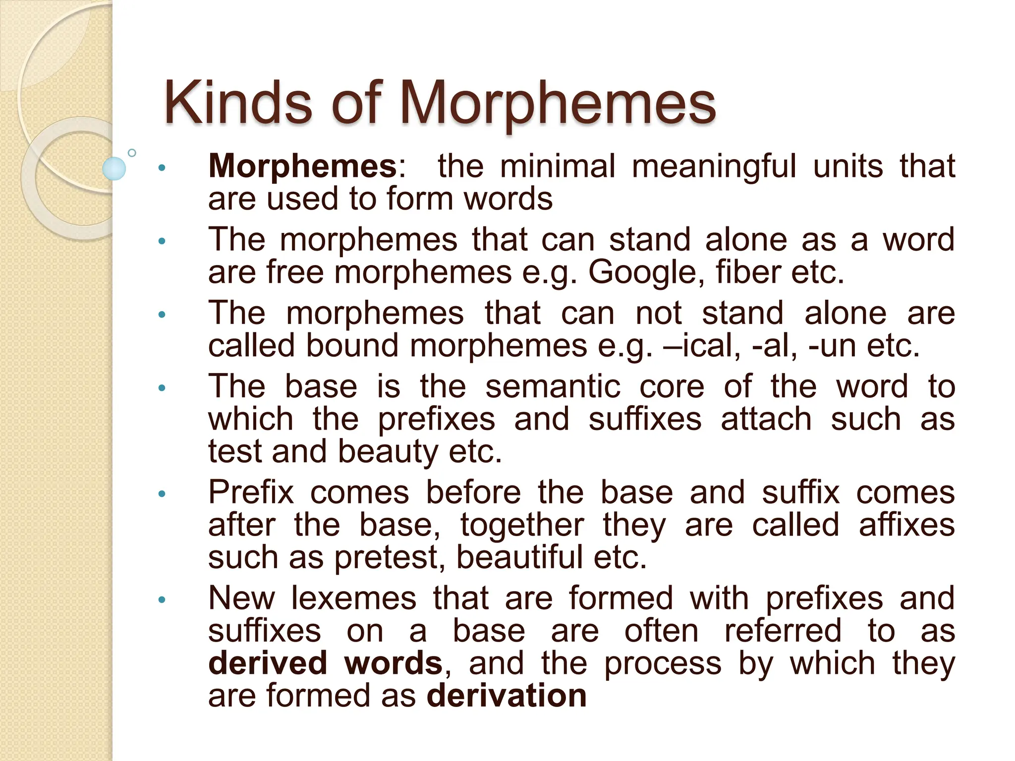 CHAPTER 3. Lexeme Formation (Morphology (Linguistics) | PPTX