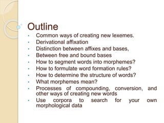 CHAPTER 3. Lexeme Formation (Morphology (Linguistics) | PPTX