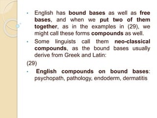 CHAPTER 3. Lexeme Formation (Morphology (Linguistics) | PPTX
