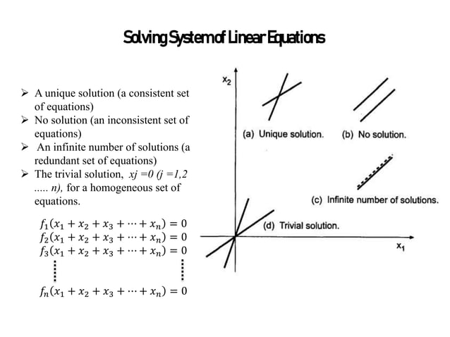 Solving a system of Linear Equations for Engineers | PPTX