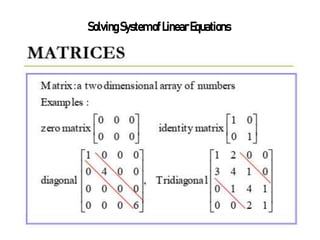 Solving a system of Linear Equations for Engineers | PPTX