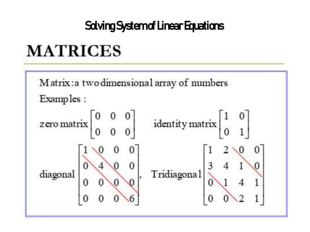 Solving a system of Linear Equations for Engineers | PPTX