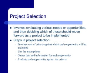 chapter 3 - Project Identification and Selection | PPT