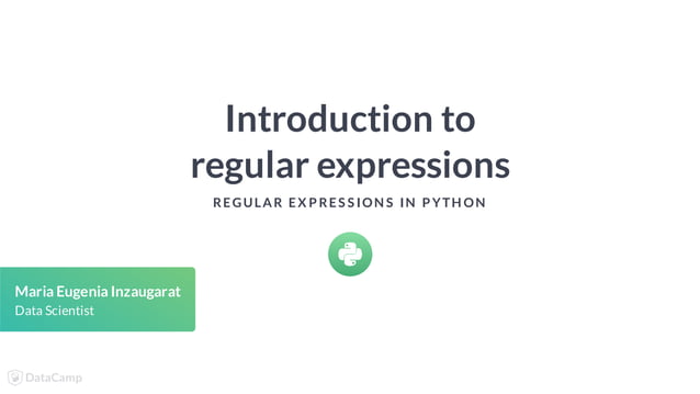 Regular expression in python for students | PDF