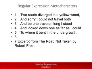 Chapter 3: Introduction to Regular Expression | PPTX