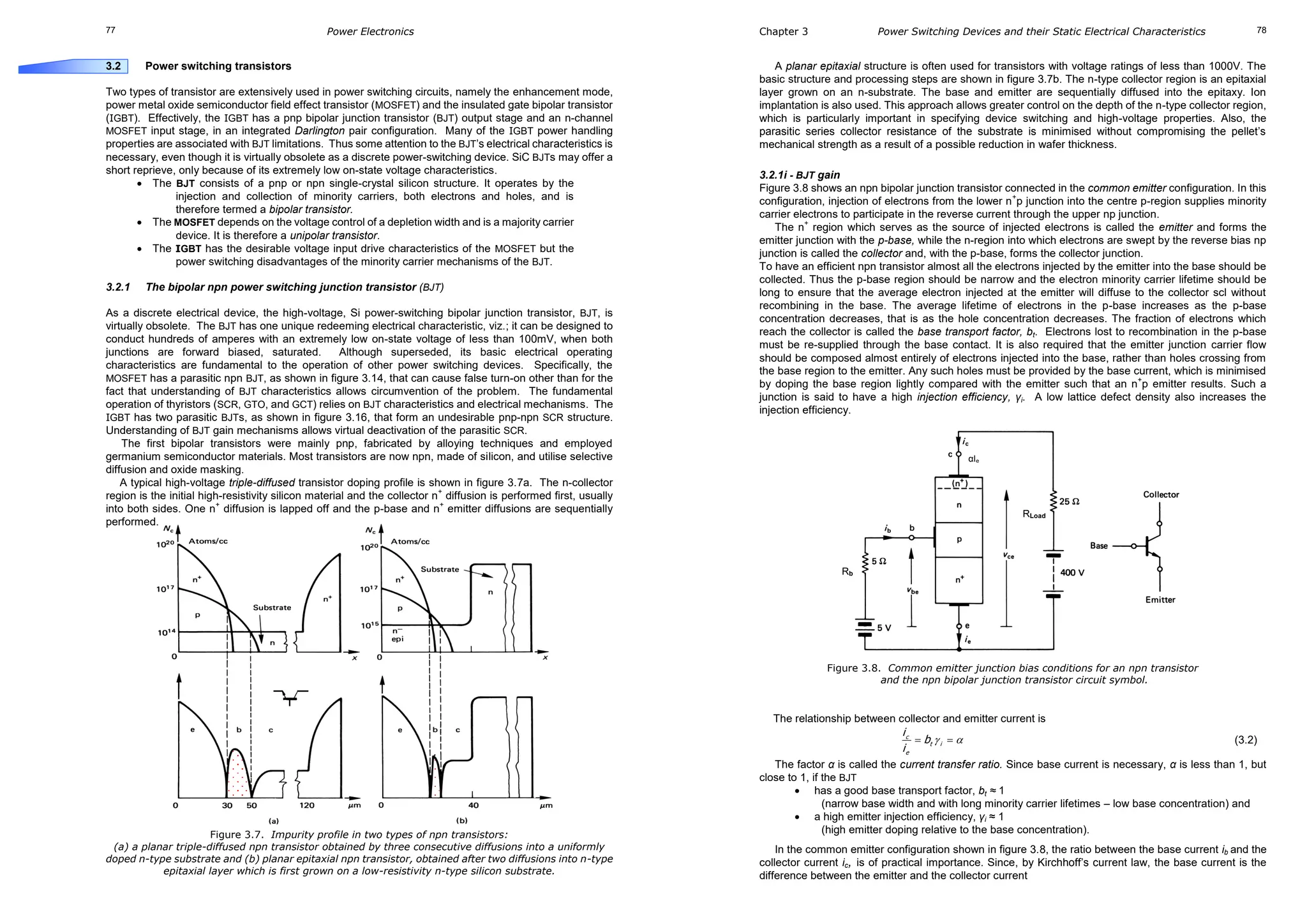 Power switching device and their static Electrical characteristics | PDF