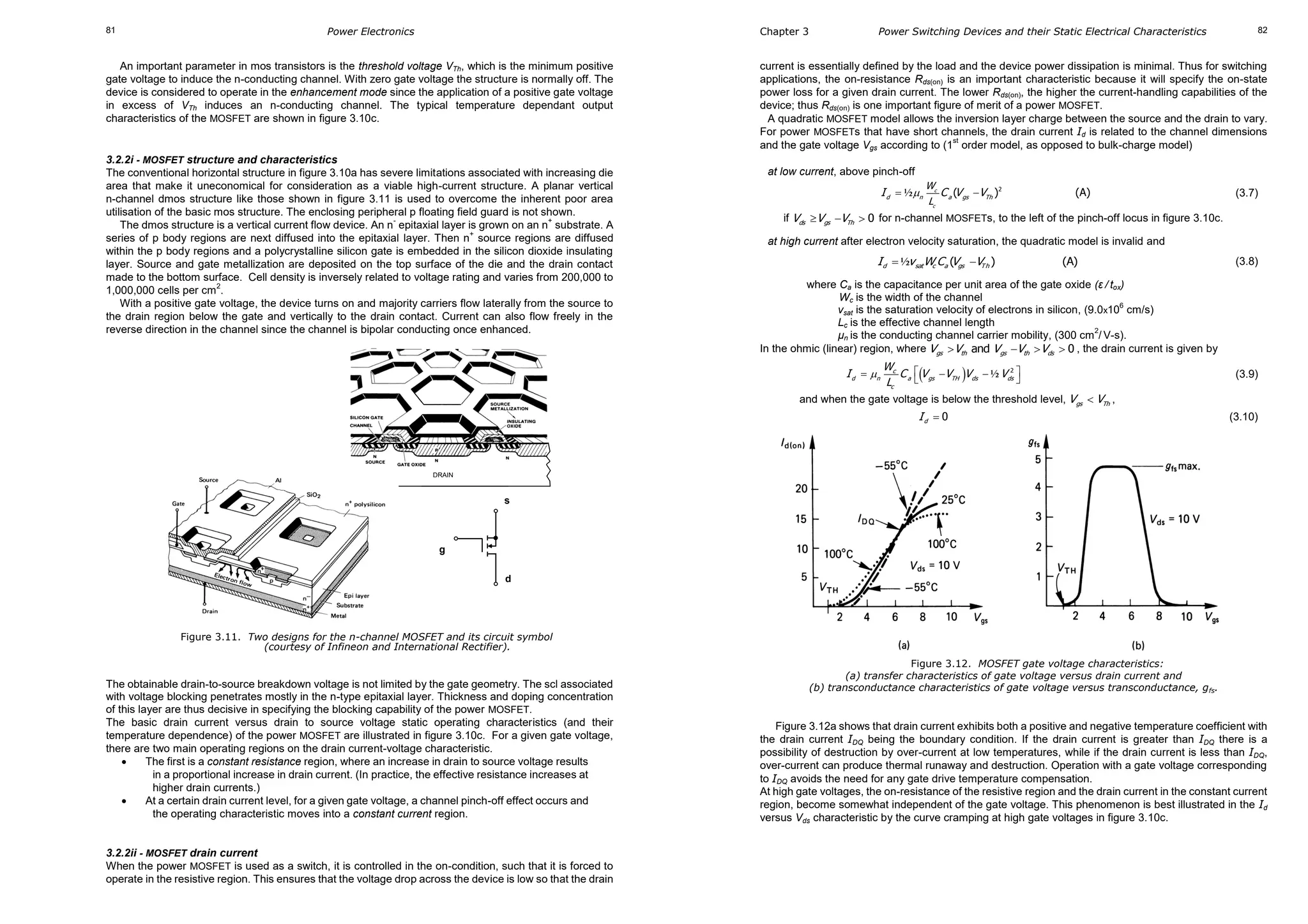 Power switching device and their static Electrical characteristics | PDF
