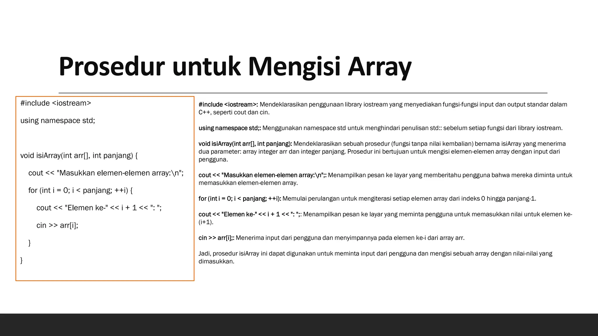 Penggunaan Prosedur dalam array dengan pemrograman c++ | PDF