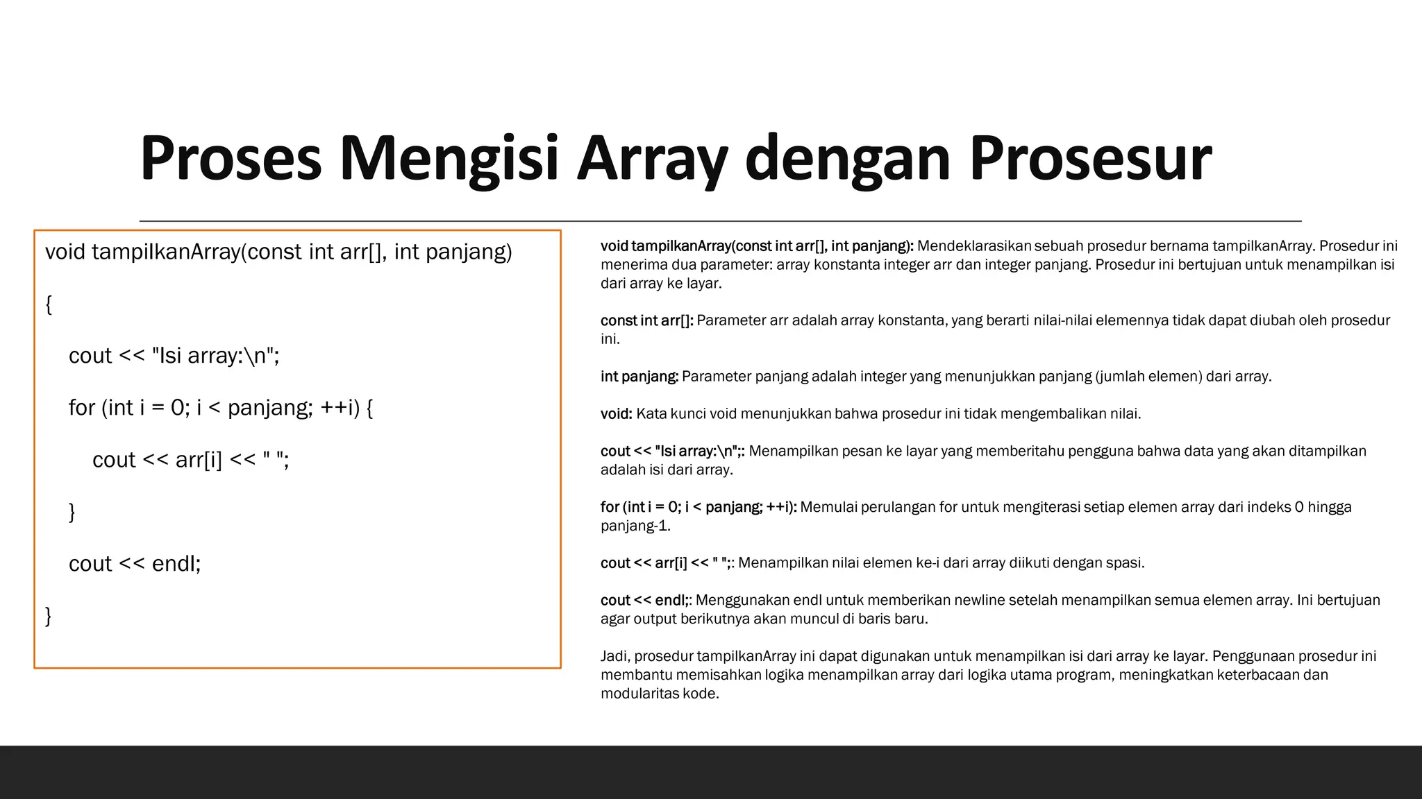 Penggunaan Prosedur dalam array dengan pemrograman c++ | PDF