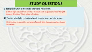 Edexcel, Physics, GCSEs,Refraction of light | PPT