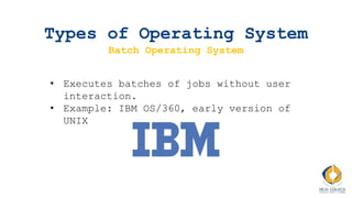 Chapter 3: Operating System (OS). IT and Computer Science | PPTX