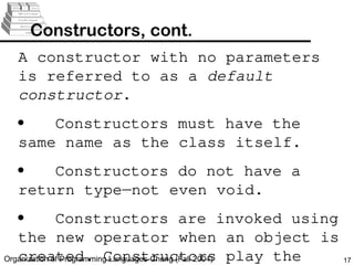 Introduction to Classes ,object,Methods and Strings | PPT