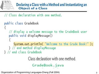 Introduction to Classes ,object,Methods and Strings | PPT