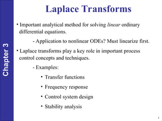 Laplace Transform - Laplace transforms techniques for solving linear differential equation ...