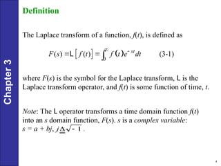 Laplace Transform - Laplace transforms techniques for solving linear differential equation ...