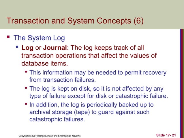 Chapter3ppt Introduction To Transaction Processing Concepts And Theory Ppt