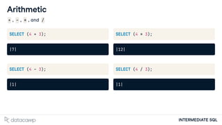 03 Summarizing data (Aggregate) - INTERMEDIATE SQL | PPT