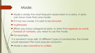 Measures of Central Tendency probability | PPTX