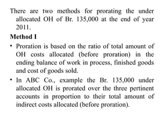 chapter 3.pptx cost Accounting by Dr. YOHANNES | PPT