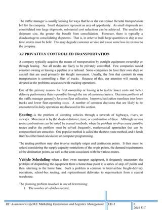 Marketing channel and logistics management CHAPTER 3.doc