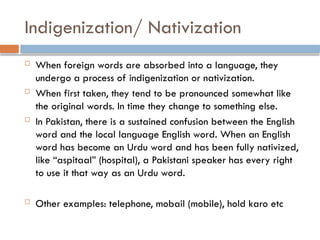 Pakistani Dialects of English-chapter 3-slides | PPT