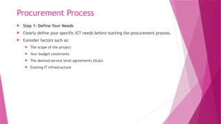 Managing procurement of ICT Services and Process | PPTX