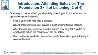 Chapter 3. Listening, Attending & Empathy. Ivey.pptx