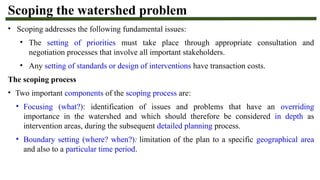 Problem Definition and Scoping in Watersheds | PPTX