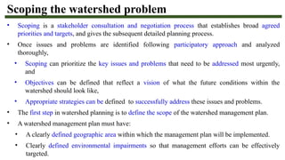 Problem Definition and Scoping in Watersheds | PPTX
