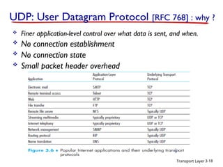 Transport Layer.ppt Duties of transport layer, multiplexing and ...