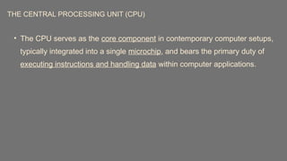 Chapter 3 OF IGCSE Hardware Components | PPTX