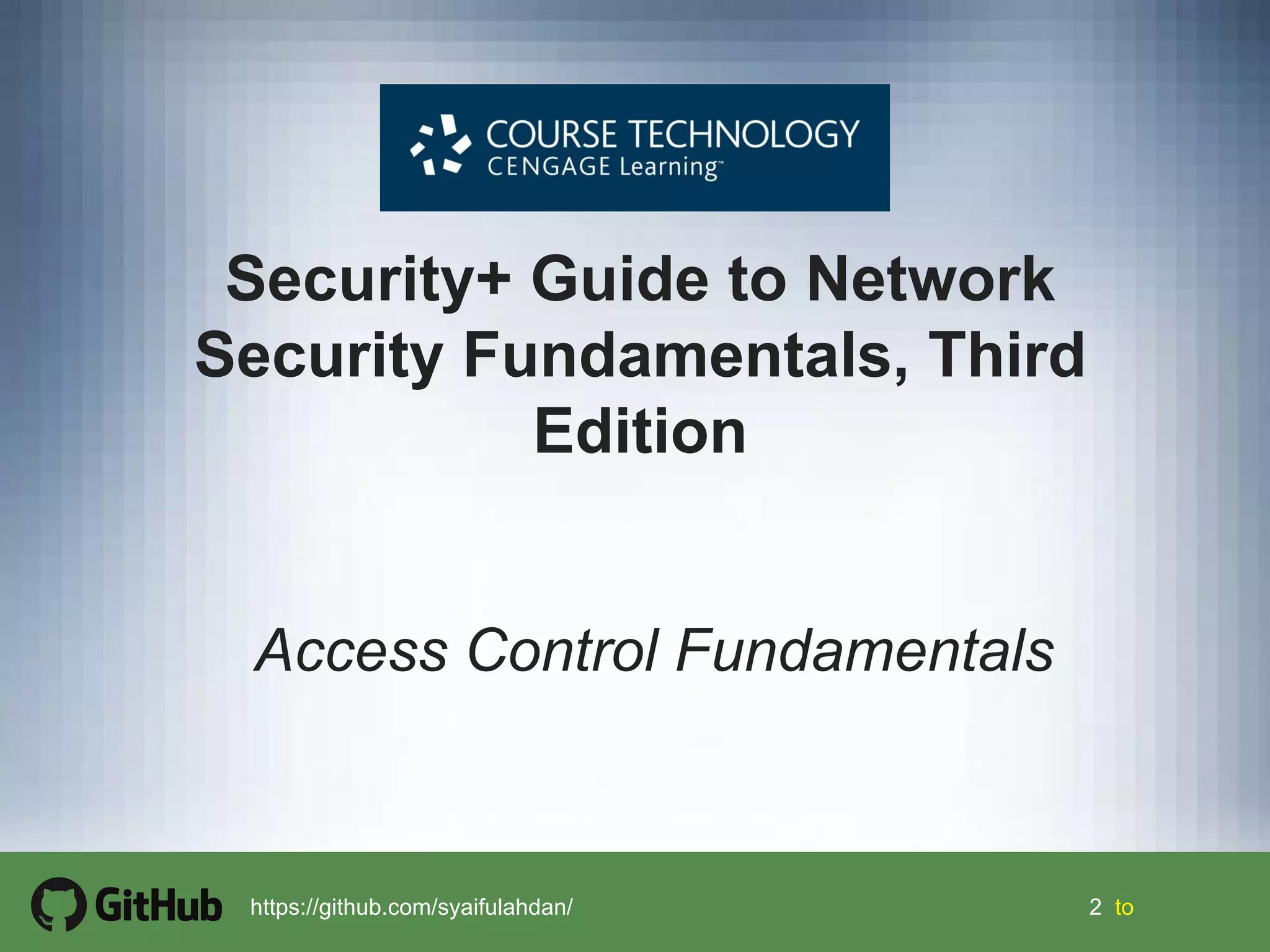 Chapter 3 access control fundamental i | PDF