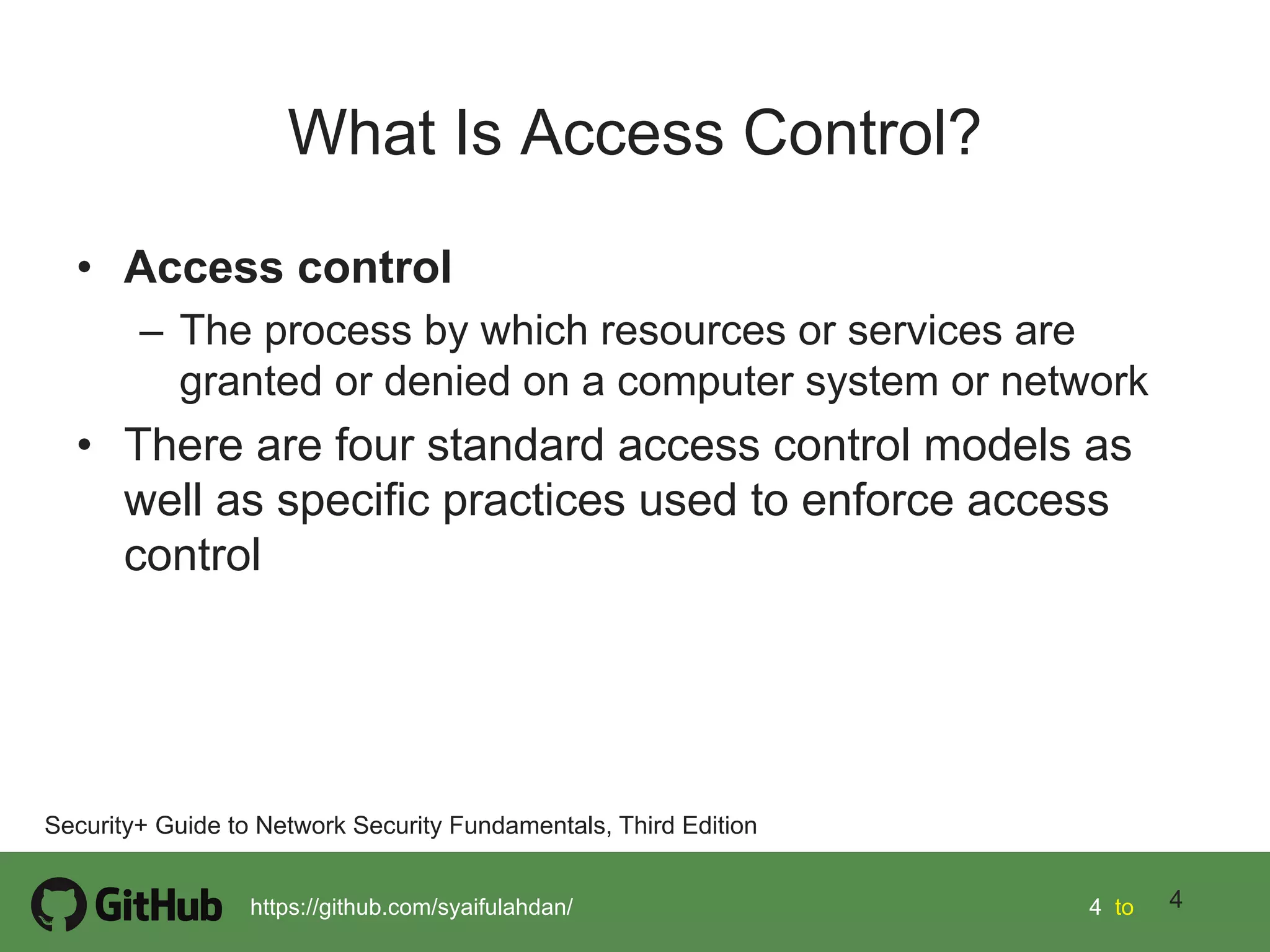Chapter 3 access control fundamental i | PDF