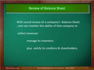 Accural Accounting & The Balance Sheet | PPT