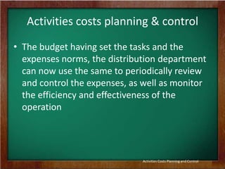Activities Cost Planning & Control | PPT