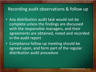 Activities Cost Planning & Control | PPT