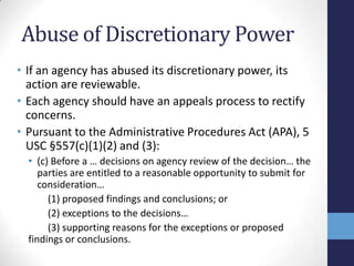 Chapter 3.agency discretion | PPTX