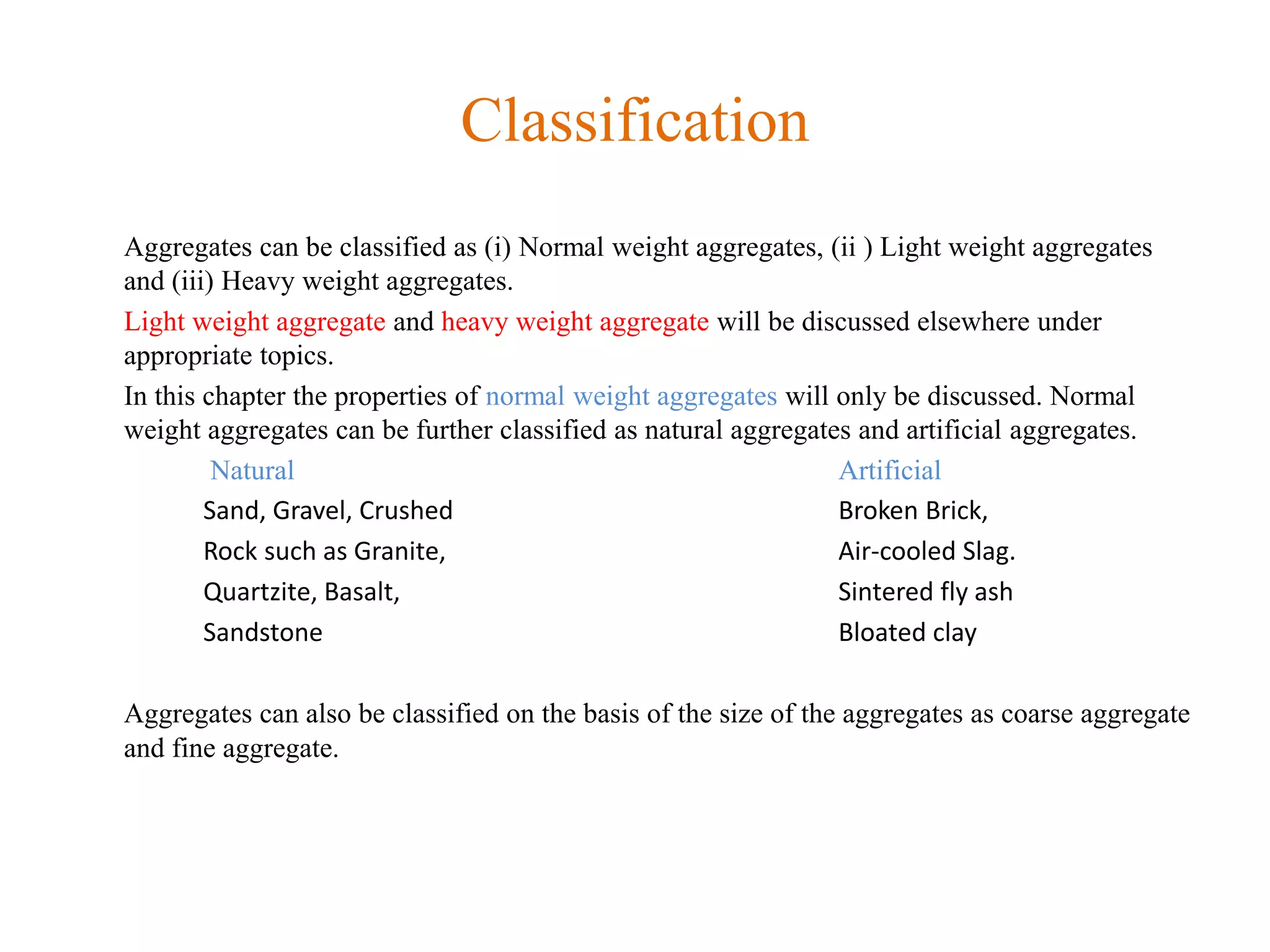 Chapter 3 aggregates (Part-1) | PPT