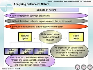 Chapter 3 analysing the balance in nature | PPT