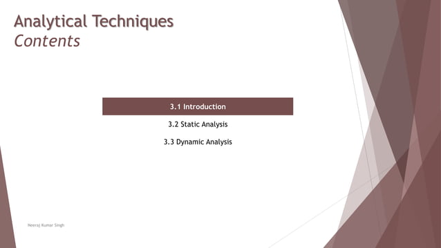 Chapter 3 - Analytical Techniques | PPT