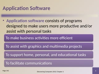 CHAPTER 3 - Application Software and types | PPTX