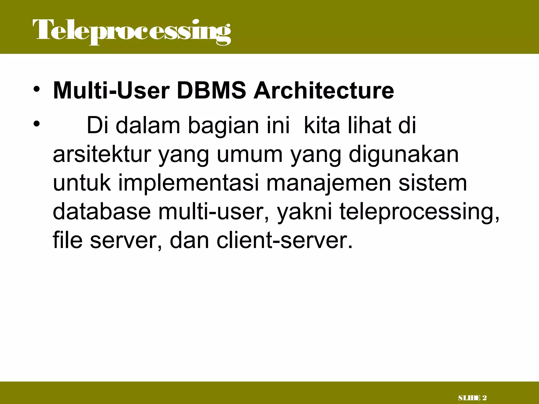 Chapter 3 arsitektur basis data | PPT