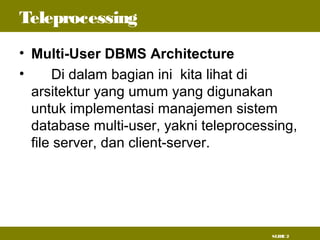 Chapter 3 arsitektur basis data | PPT