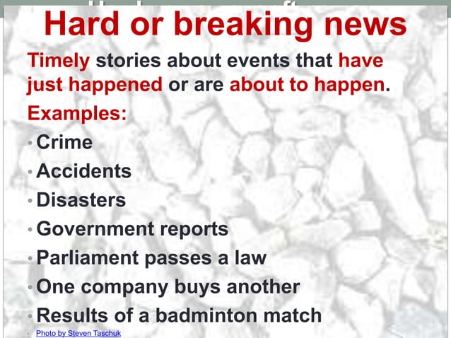 Basic News Story Structure - JNL-1102 - Reporting and Writing I ...