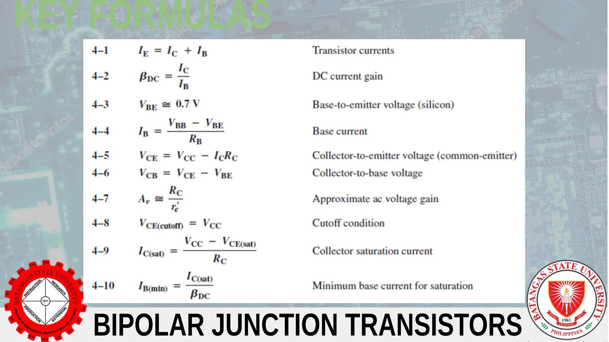 Chapter (3) - Bipolar Junction Transistor | PPTX