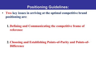 Brand management chapter 3 (brand positioning) | PPT