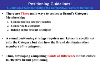 Brand management chapter 3 (brand positioning) | PPT