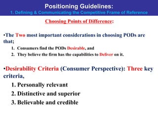 Brand management chapter 3 (brand positioning) | PPT