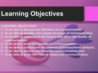 Chapter 3 - Communication | PPT